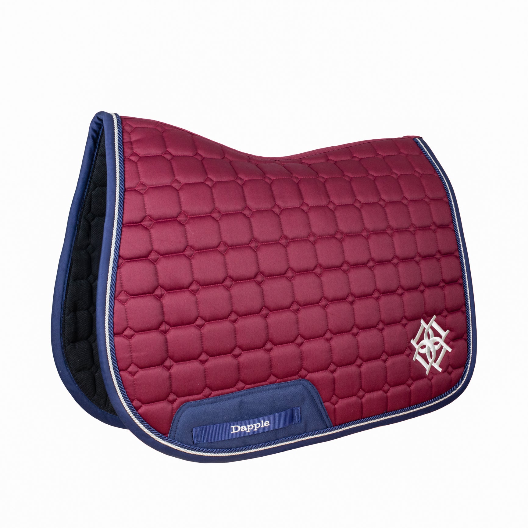 Burgundy & Navy Jump Saddle Pad